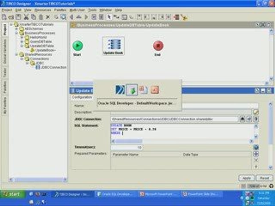 TIBCO Designer Tutorial - Update Database Table - video Dailymotion