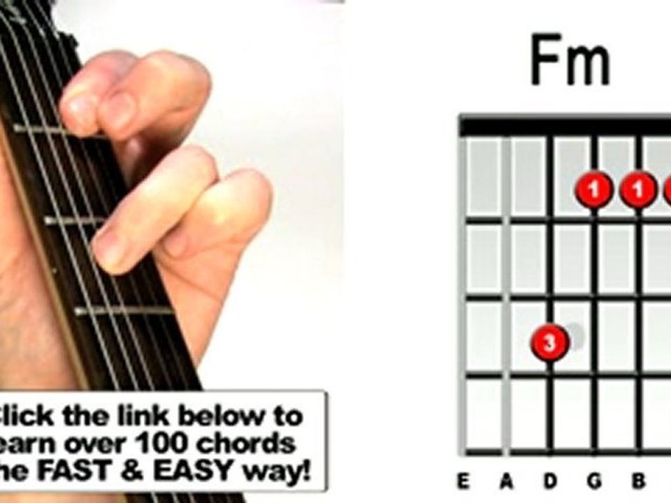 How to play Fm Guitar Chord - Beginners Acoustic ... - video Dailymotion