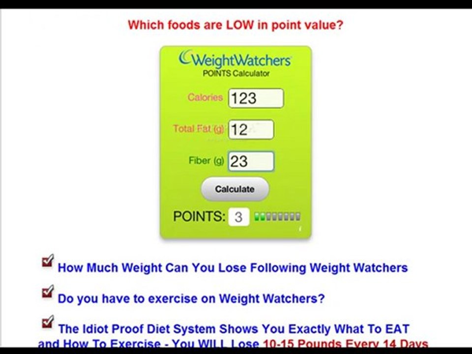 Weight Watchers Point System - How Does It Work? - video Dailymotion