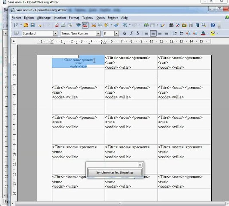 planche_etiquettes avec OpenOffice - Vidéo Dailymotion