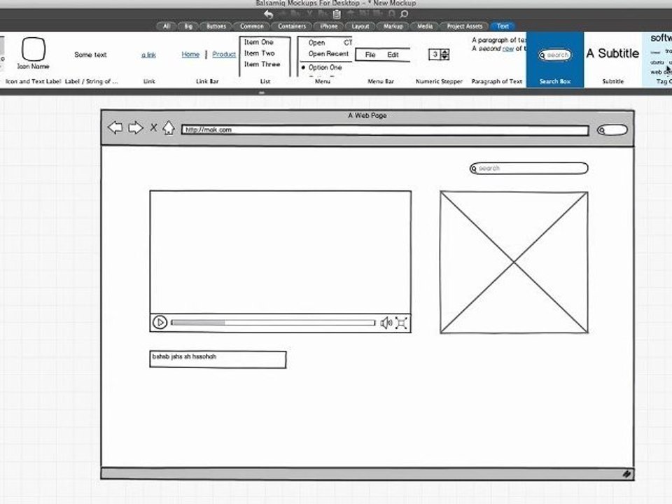 How to wireframe using Balsamiq Mockups - video Dailymotion