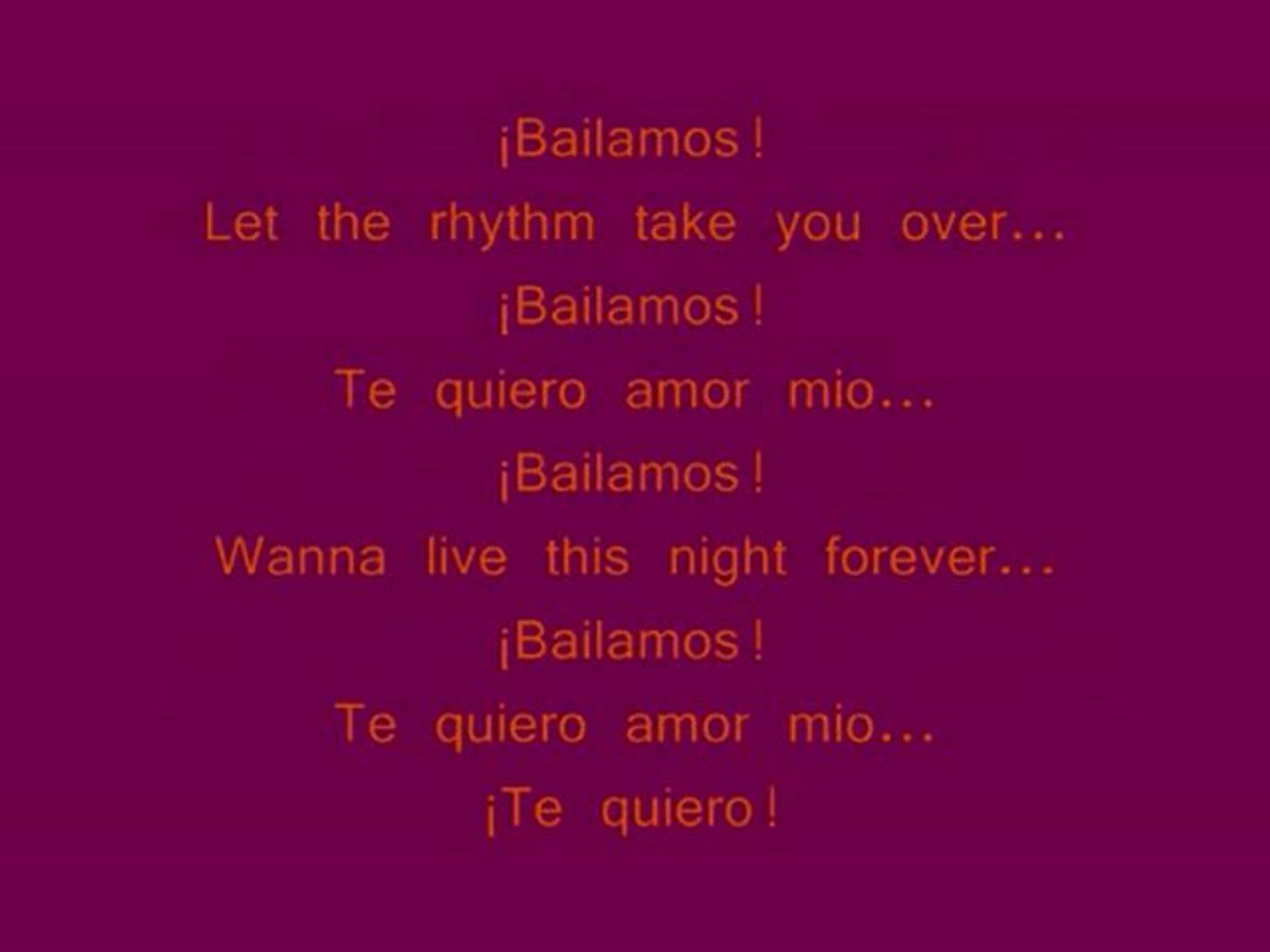 Enrique Iglesias Bailamos Lyrics
