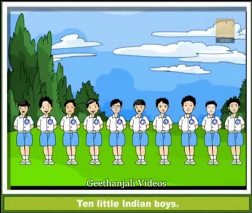Nursery Rhymes - One Little Two Little Three Little Indians - video ...