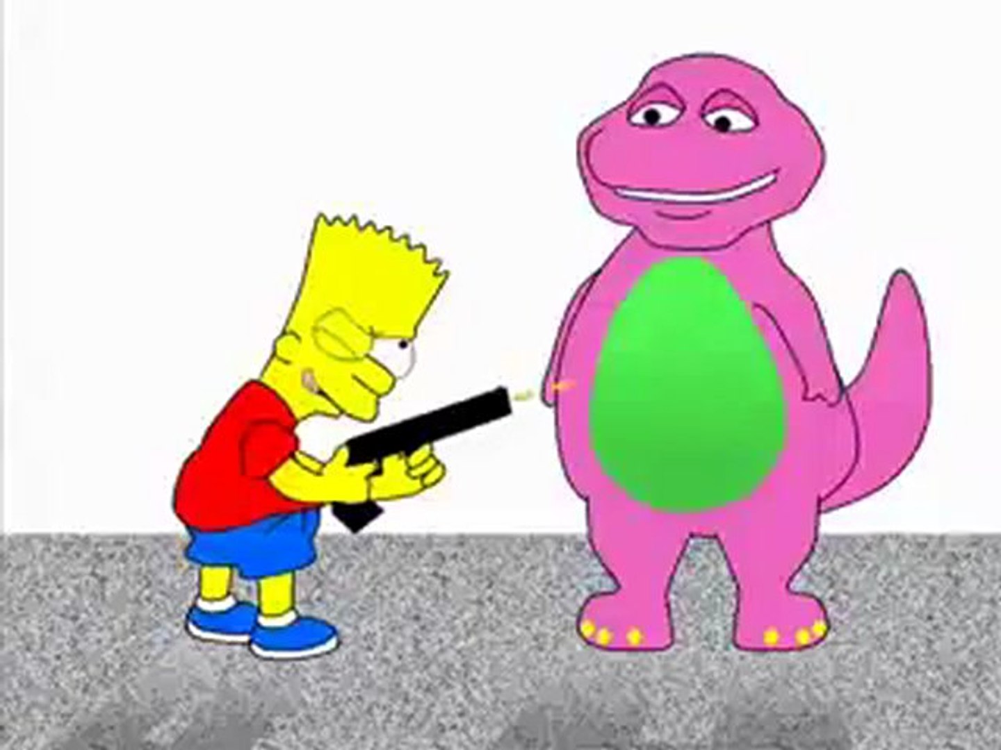 Barney The Dinosaur With A Gun