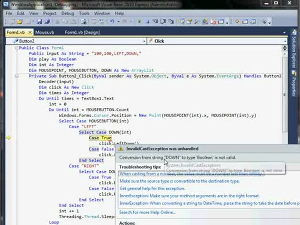 How to make a mouse Clicker in visual basic - YouTube - video Dailymotion