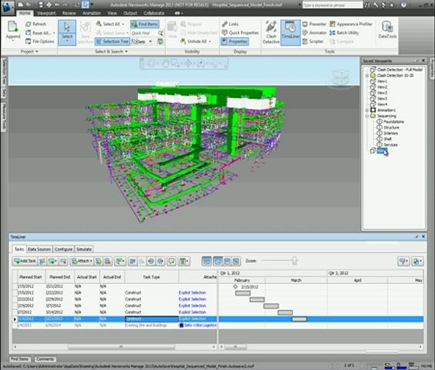 Autodesk Navisworks 2013 - Simulation 4D Scheduling Improvements ...