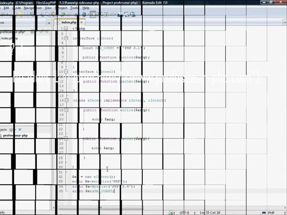 POO PHP - CLASS - INTERFACE- Apprendre PHP avec Professeur-PHP.com - Vidéo Dailymotion