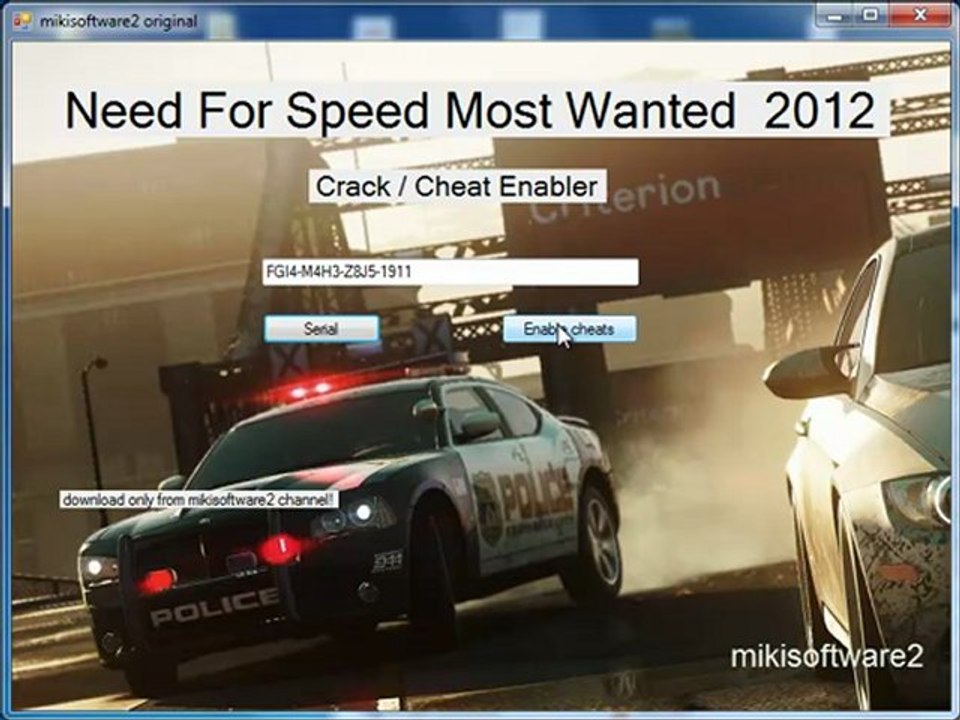 Need For Speed Most Wanted 2012 Crack Serial Cheat Enabler - video ...