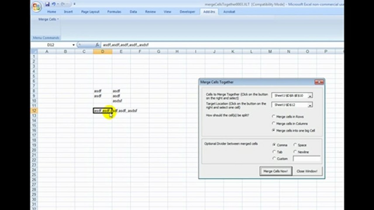 How To Merge Multiple Cells In Microsoft Excel into Rows Columns Or