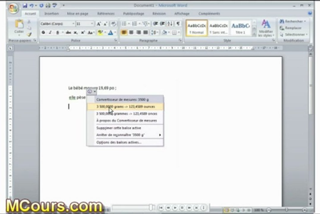 Tutoriel WORD 2007: Cours N°20 Comment Utiliser les balises actives ...