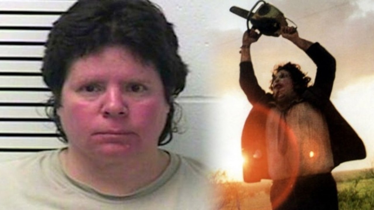 Lady Leatherface Threatens Neighborhood Kids with Chainsaw - video ...