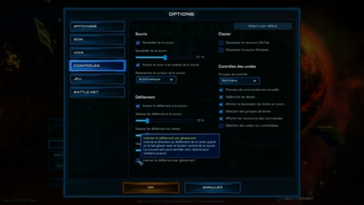 StarCraft II Heart of the Swarm: Menu des options - Vidéo Dailymotion