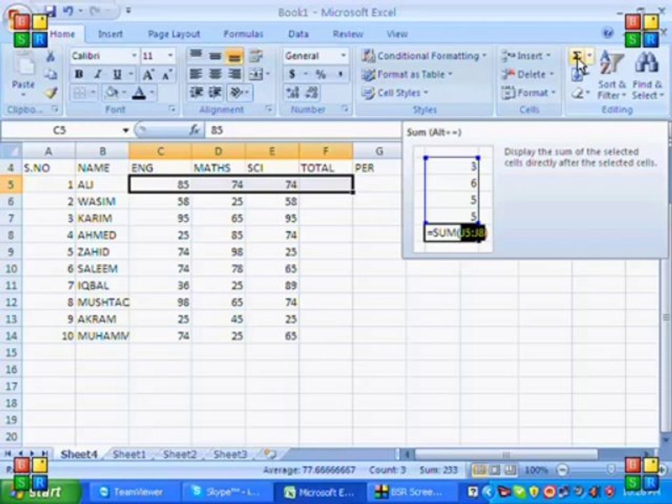 Ms Excel 2007 Complete Training in Urdu - Part 3 - video Dailymotion