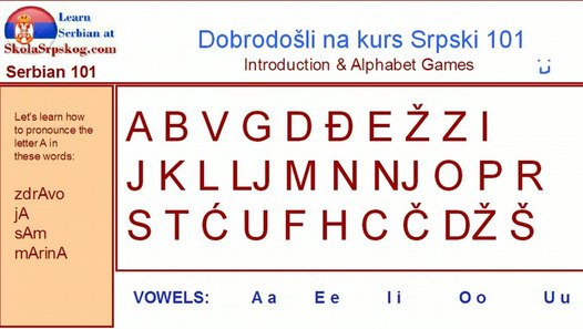 Serbian 101 - Latin Script Alphabet - video Dailymotion