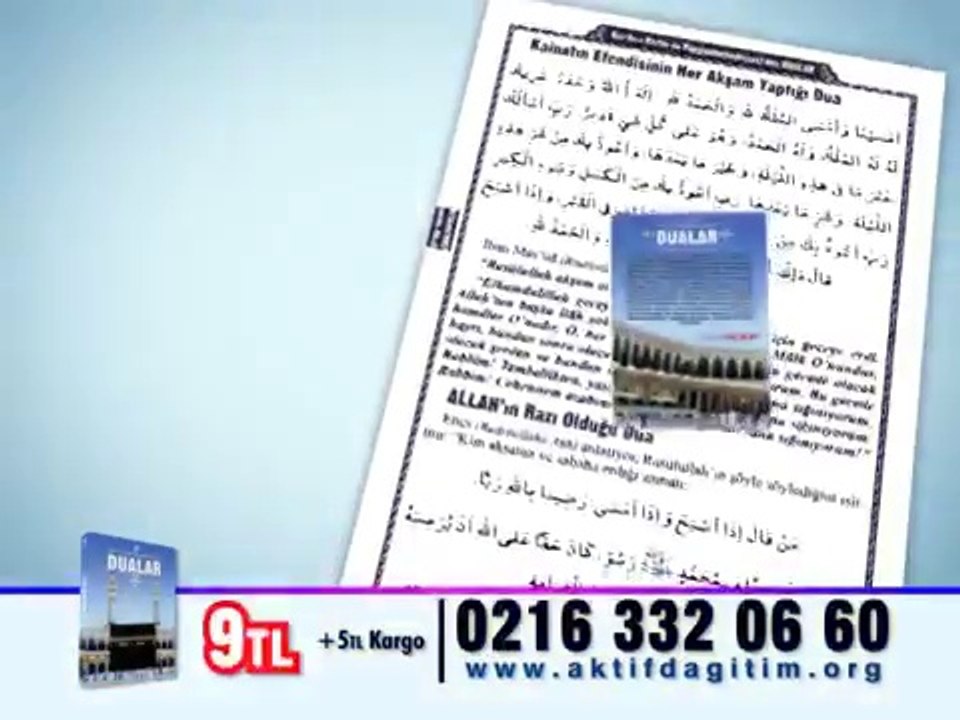 DUA KITABI KURANI KERIM VE PEYGAMBERIMIZDEN DUALAR KITABI AKTIF DAGITIM ...