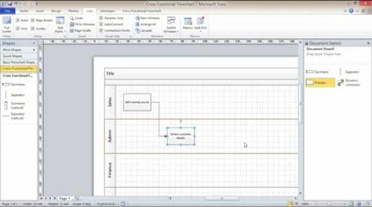 Microsoft Visio 2013 and Visio 2010 Creating Cross Functional ...