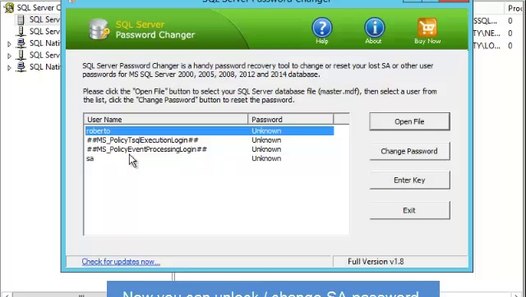 Crack Sql Server Password Changer - Backstage
