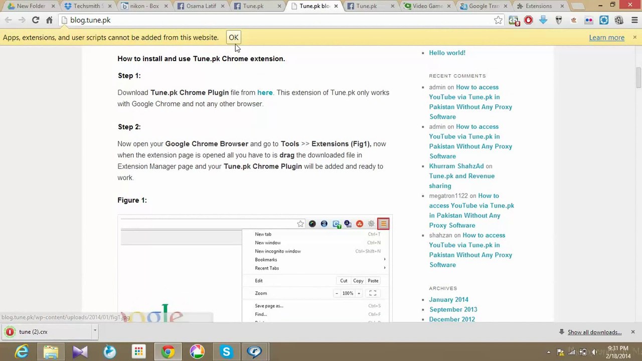 How to fix Tune.pk extension in Google Chrome - video Dailymotion