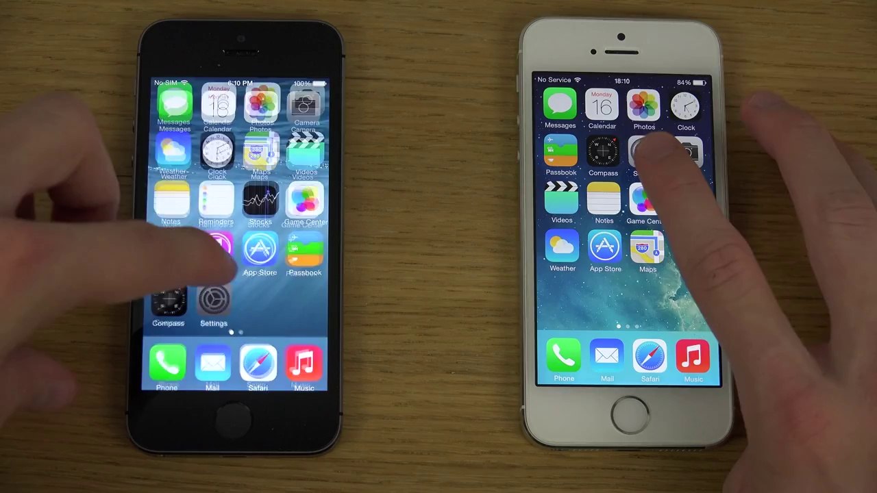 iPhone 5S iOS 8 vs. iPhone 5S iOS 7 - Opening Apps Speed Test 4K Video ...
