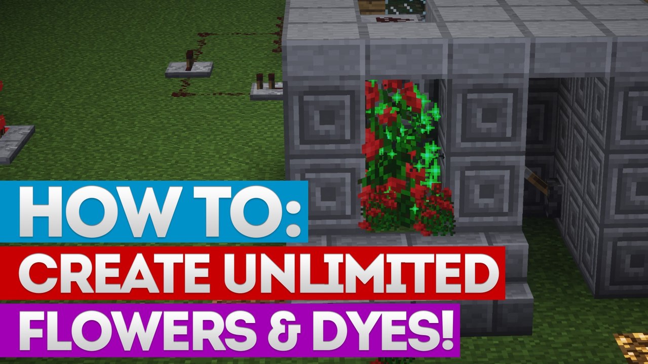 Minecraft: How to Create Unlimited Flowers & Dyes! [Tutorial] - video ...