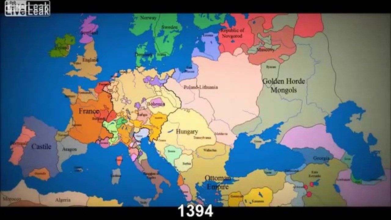 * Watch As 1000 Years Of European Borders Change Timelapse Map ...