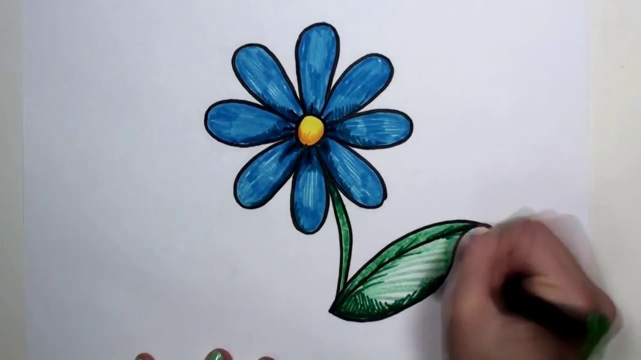 How to draw a Blue Daisy - video Dailymotion