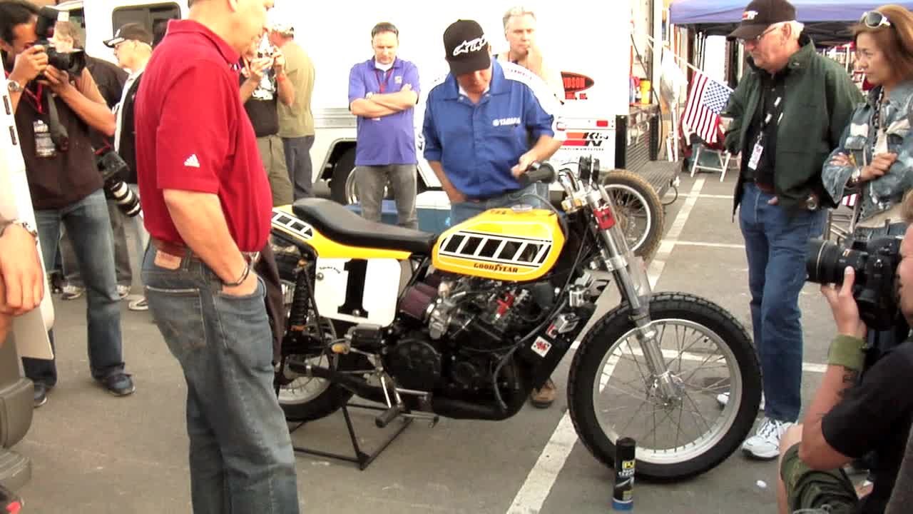 Kenny Roberts on a Two-Stroke Yamaha Flat-Tracker at Indy Mile Video ...