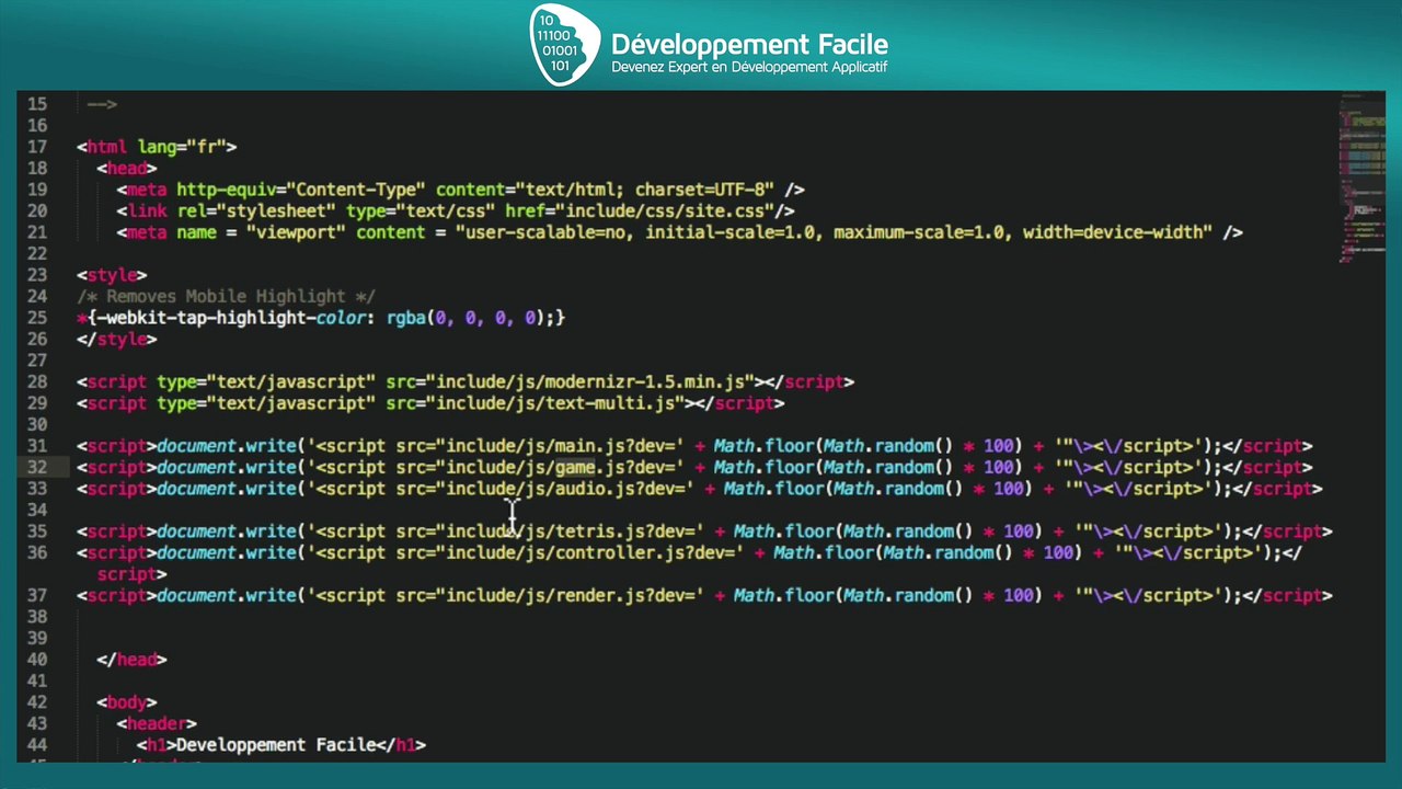 Développez le jeu tetris avec JavaScript HTML5 et la Programmation ...