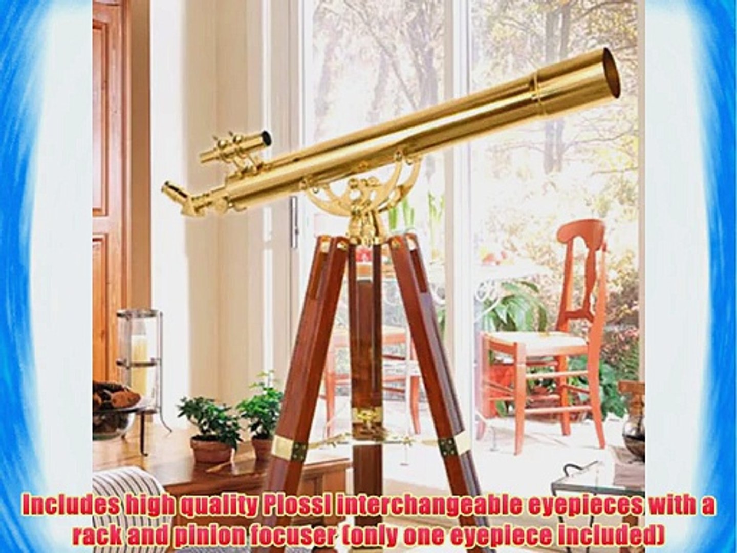 BARSKA Anchormaster 15-45x50 Spyscope w/ Mahogany Floor Tripod ...