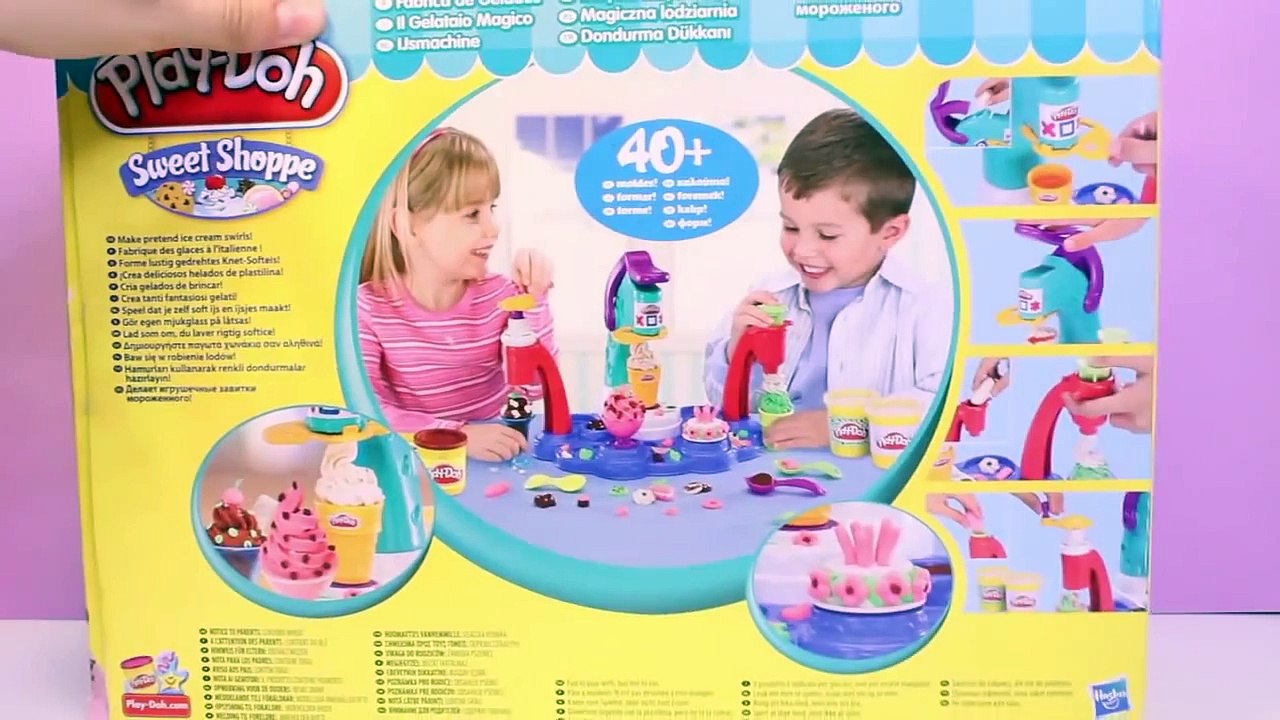 Play Doh Magic Swirl Ice Cream Shoppe Hasbro Playset Toys Review Play ...
