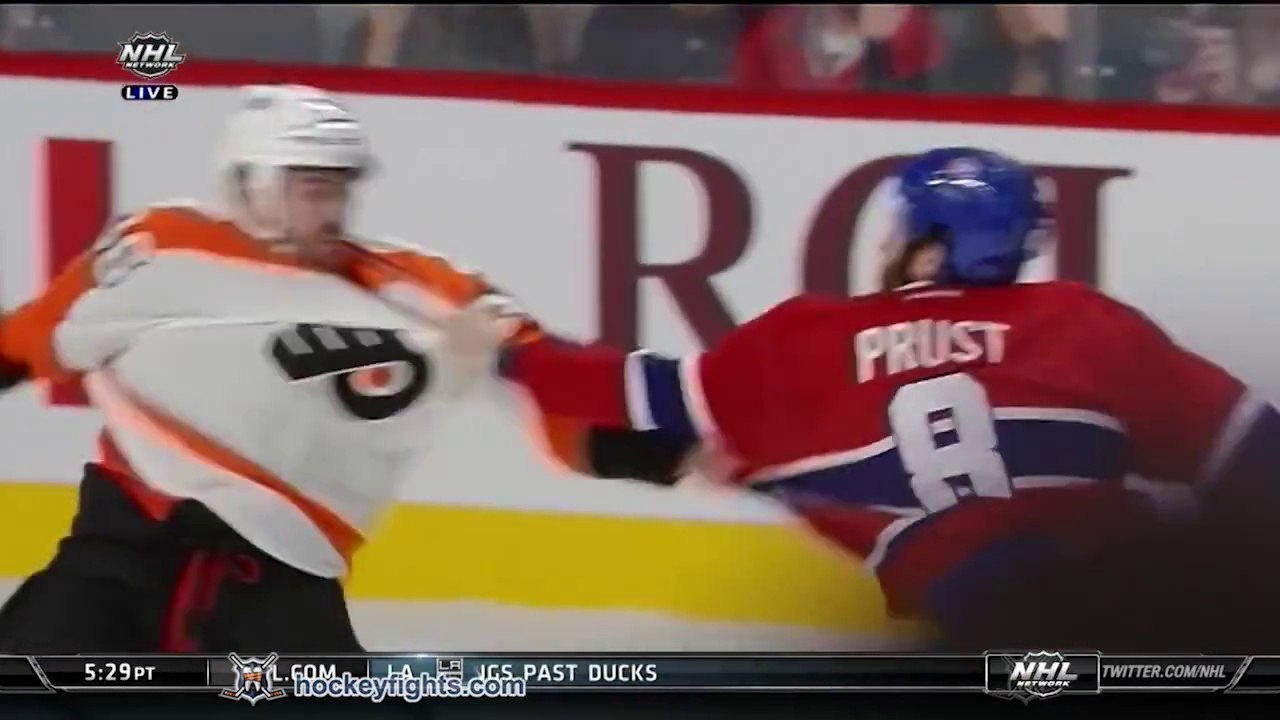 Another so so violent Hockey fight : Zac Rinaldo vs Brandon Prust Nov ...