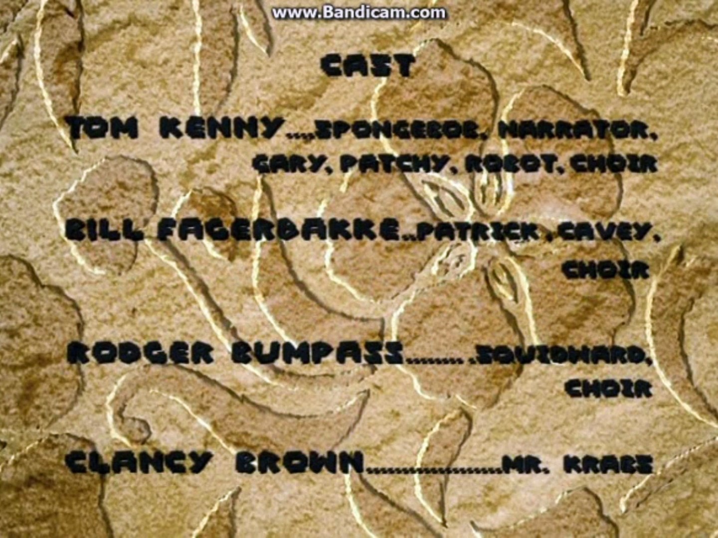 Spongebob Bc Credits SpongeBob SquarePants: SpongeBob B.C. Credits