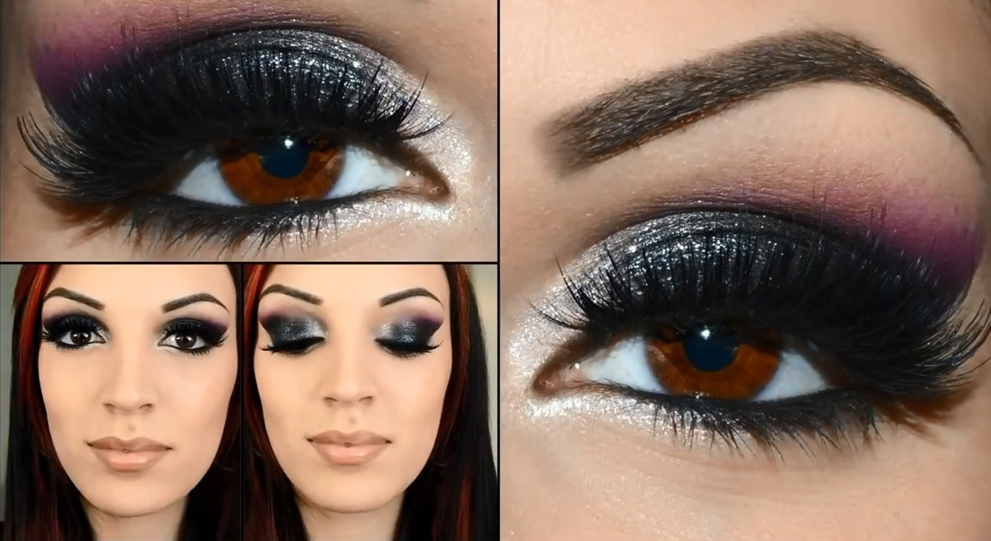 Dramatic Silver Smokey Eye Makeup