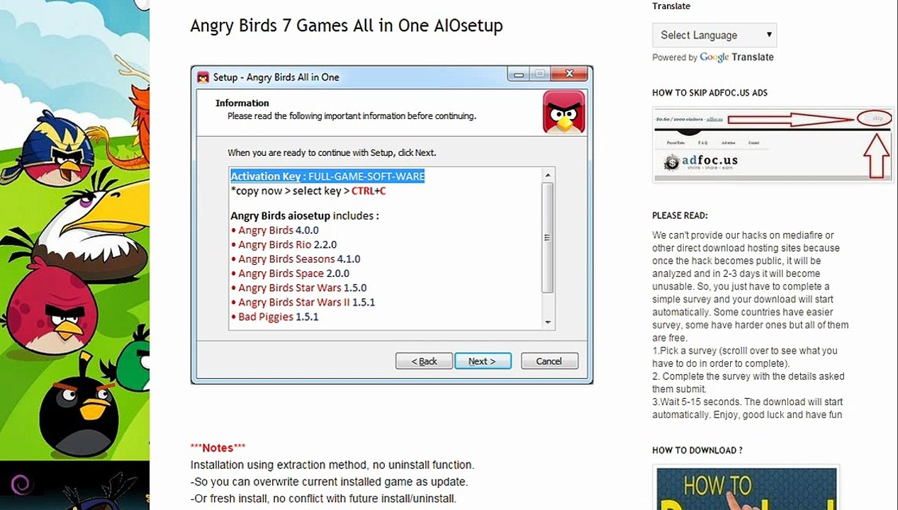 Angry Birds 7 Games All in One Full Version Incl Activation Key - video ...