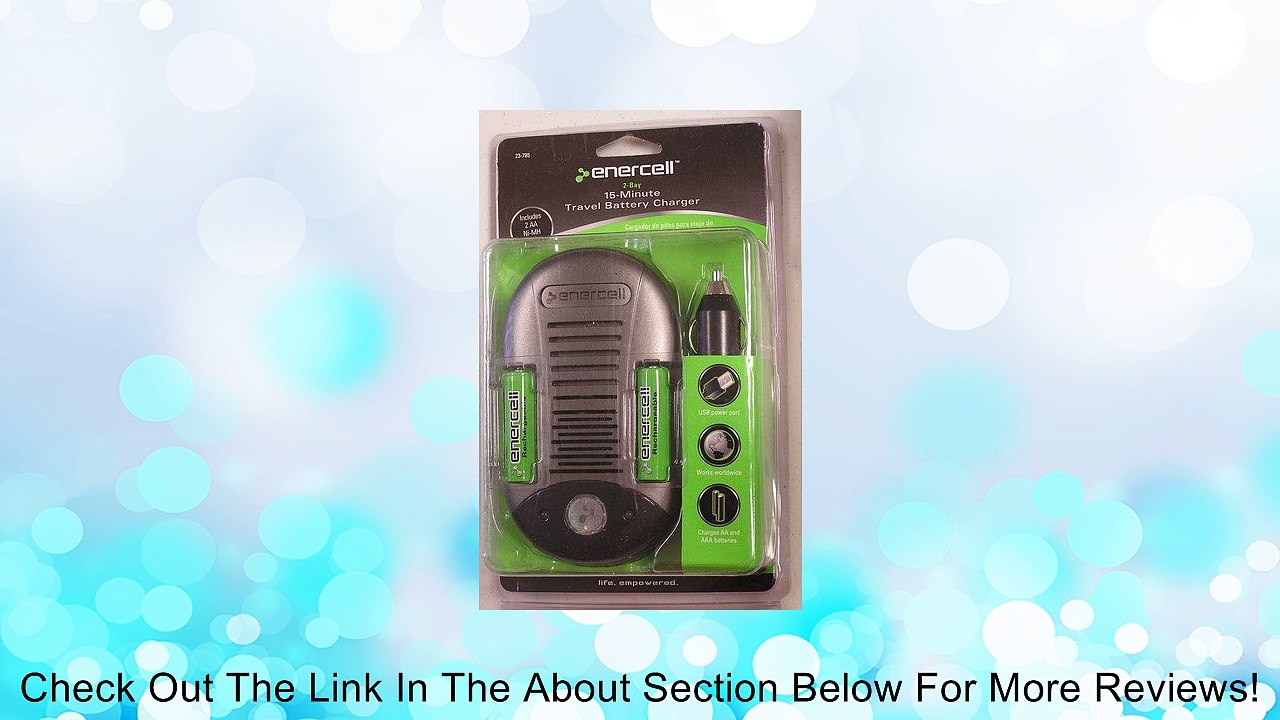 Enercell 2-Bay 15-Minute Travel AA & AAA Battery Charger 23-785 Review ...