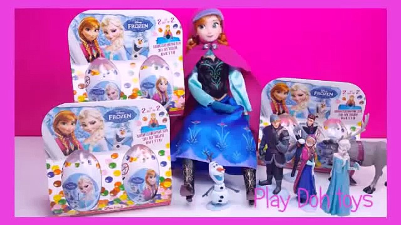 peppa pig kinder surprise eggs play doh disney frozen lps barbie toys ...