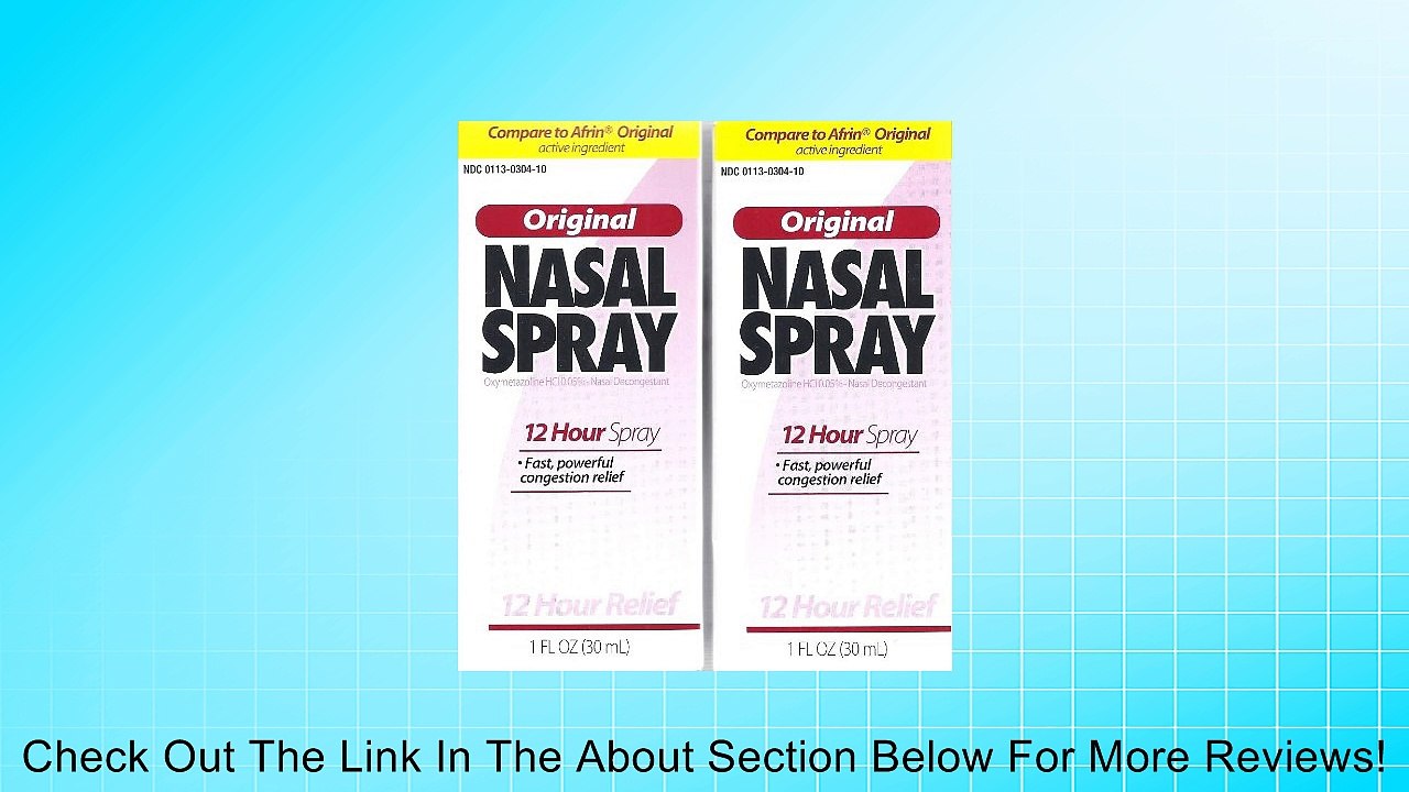 Compare to Afrin Original Perrigo Original Nasal Spray 12 Hour Spray 1 ...