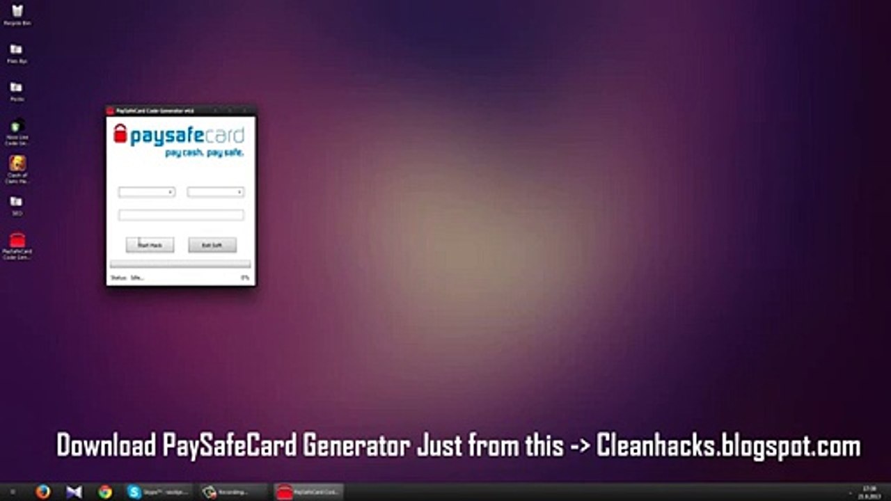 PaySafeCard Code Card Generator v4.6 - Free PaySafe Codes 2013 - video ...