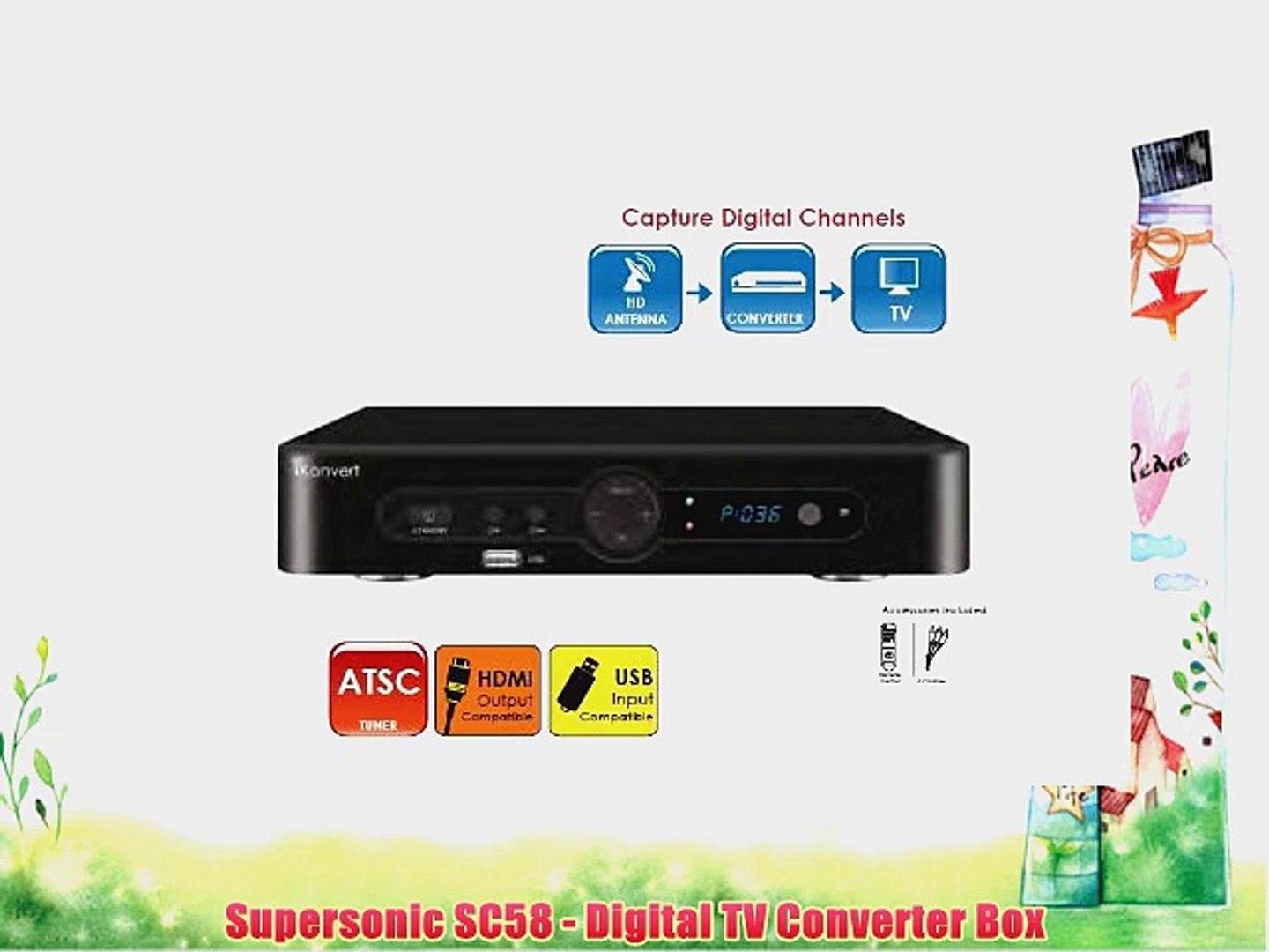 HD Digital TV Converter Box ATSC Recorder USB HDMI 1080P, 50% OFF