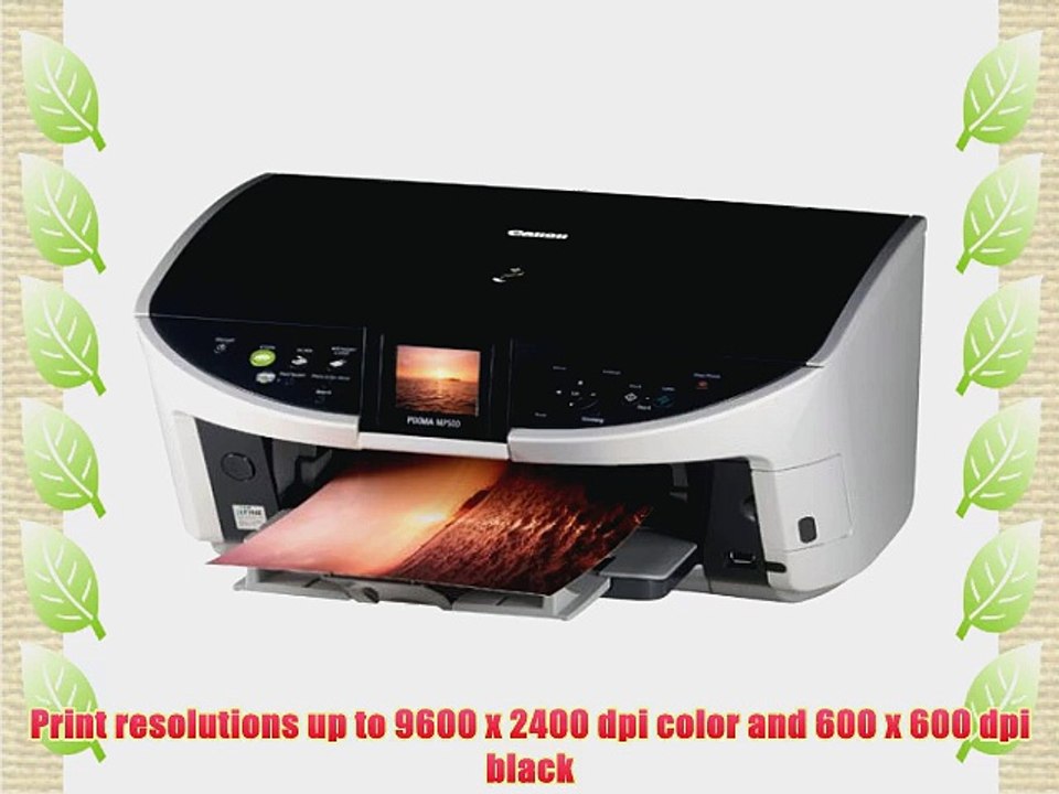 Canon PIXMA MP500 All-In-One Photo Printer Copier and Scanner - video ...