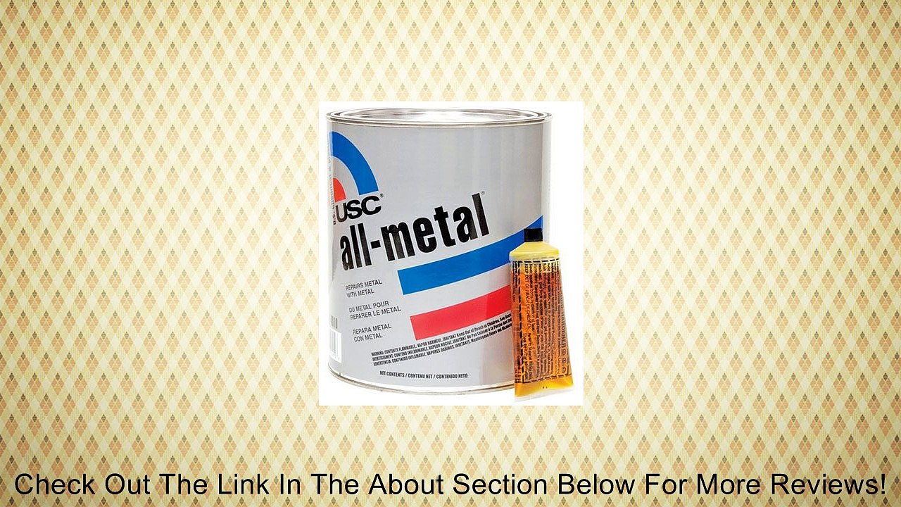 USC All Metal Body Filler Putty Quart (metal to metal) Review - video ...