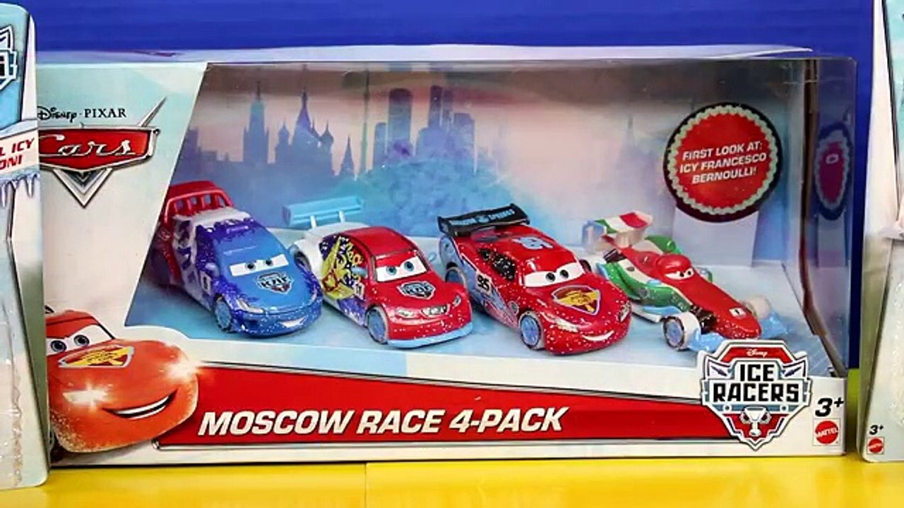 Disney Pixar Cars Ice Racers Lightning McQueen Plus Moscow Racers 4 ...