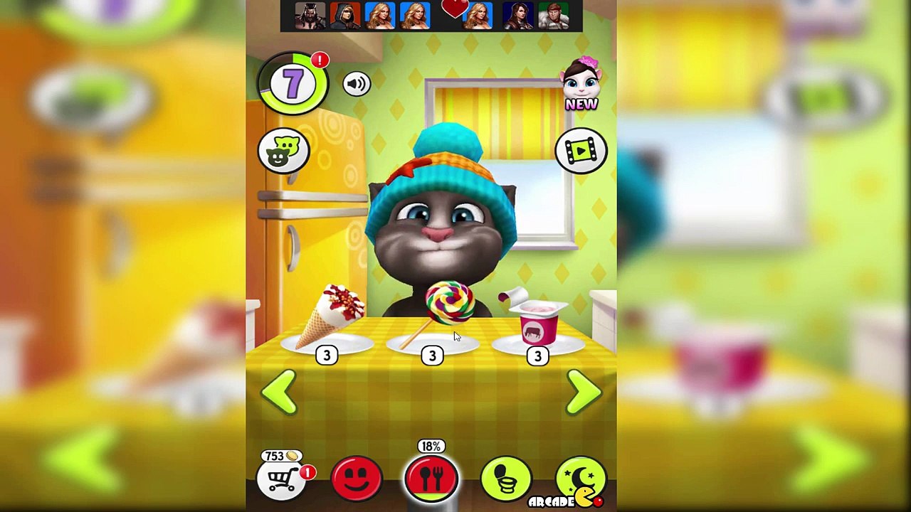 My Talking Tom - Mini Game 2048 Road Trip Cake Topping With Angela ...