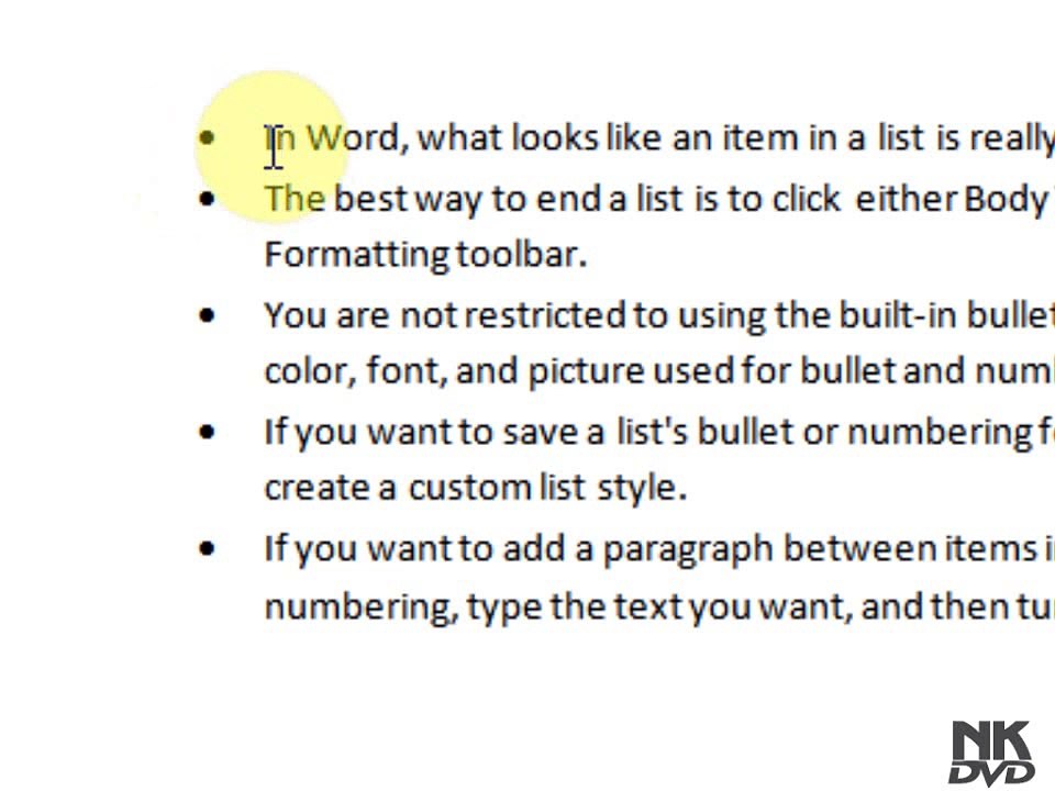 Lesson # 18 Paragraph Bullet - video Dailymotion