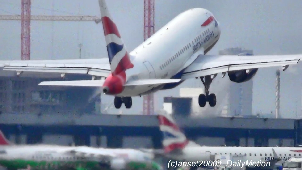 Airbus A318 Takeoff at London City Airport. British Airways BA001 to ...