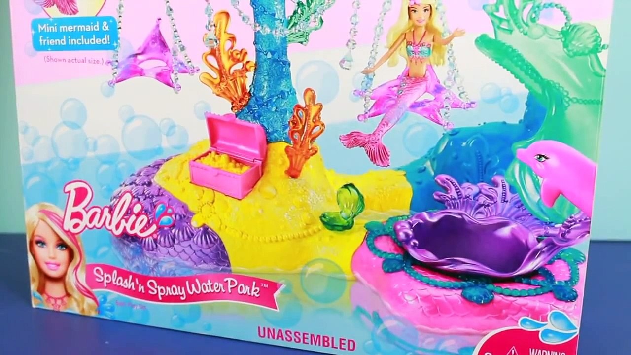 Barbie & Ariel Splash n Slide Play Bath Water Park The Little Mermaid ...