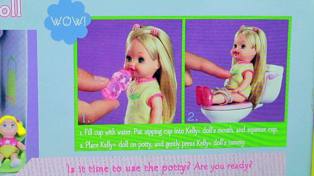 BARBIE Sister Potty Training Tinkle Time Kelly Toy Review like Frozen ...
