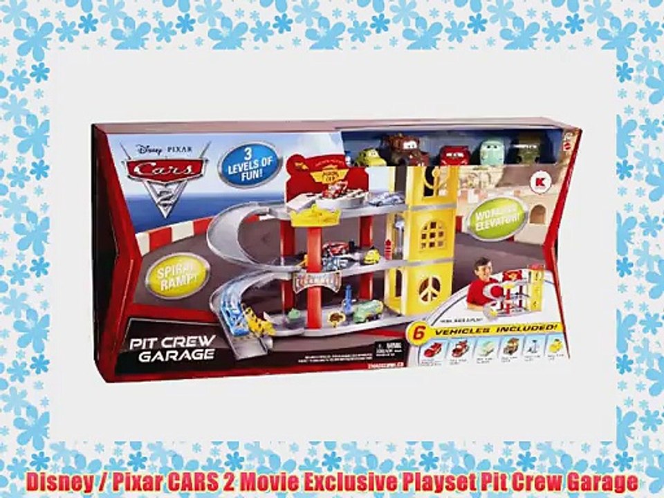 Disney / Pixar CARS 2 Movie Exclusive Playset Pit Crew Garage - video ...