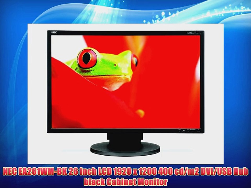NEC EA261WM-BK 26 inch LCD 1920 x 1200 400 cd/m2 DVI/USB Hub black ...