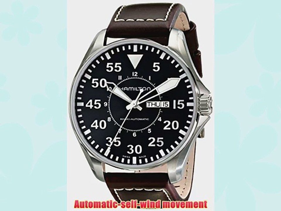 Hamilton Men's H64715535 Khaki Pilot Black Dial Watch - video Dailymotion